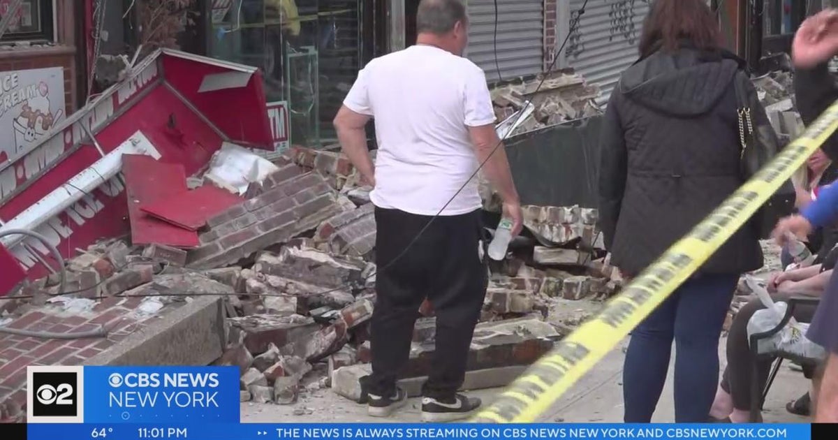 Partial roof collapse shutters 6 businesses in Brooklyn - CBS New York
