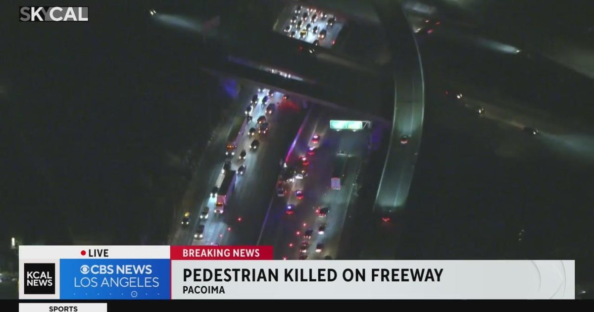 Pedestrian killed on freeway in Pacoima - CBS Los Angeles