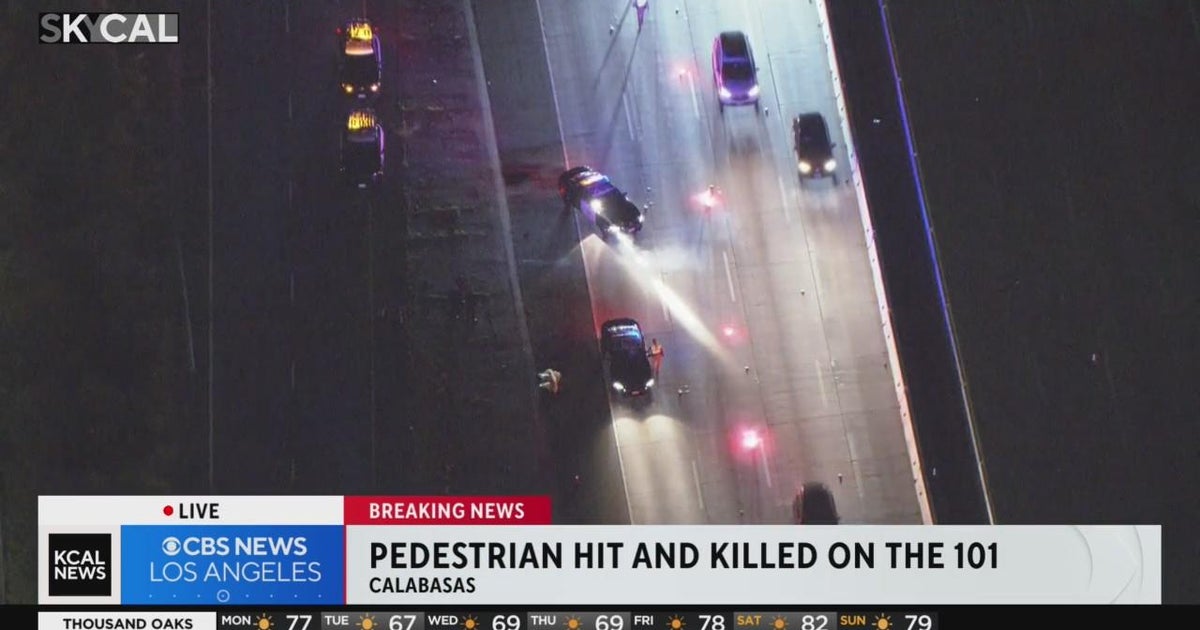 Pedestrian killed on the US-101 Freeway near Calabasas - CBS Los Angeles