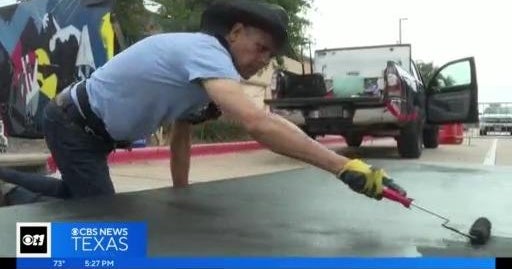 Dallas artist adding his work to growing memorial outside Allen Premium ...