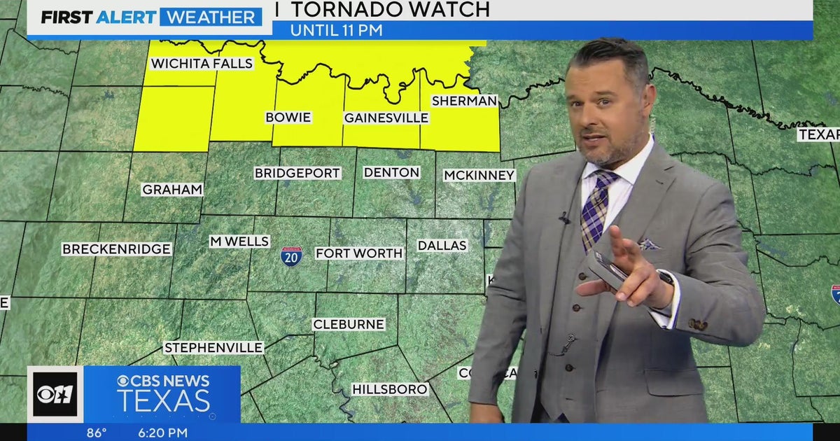 Tornado watch in effect for parts of North Texas until 11 p.m. - CBS Texas