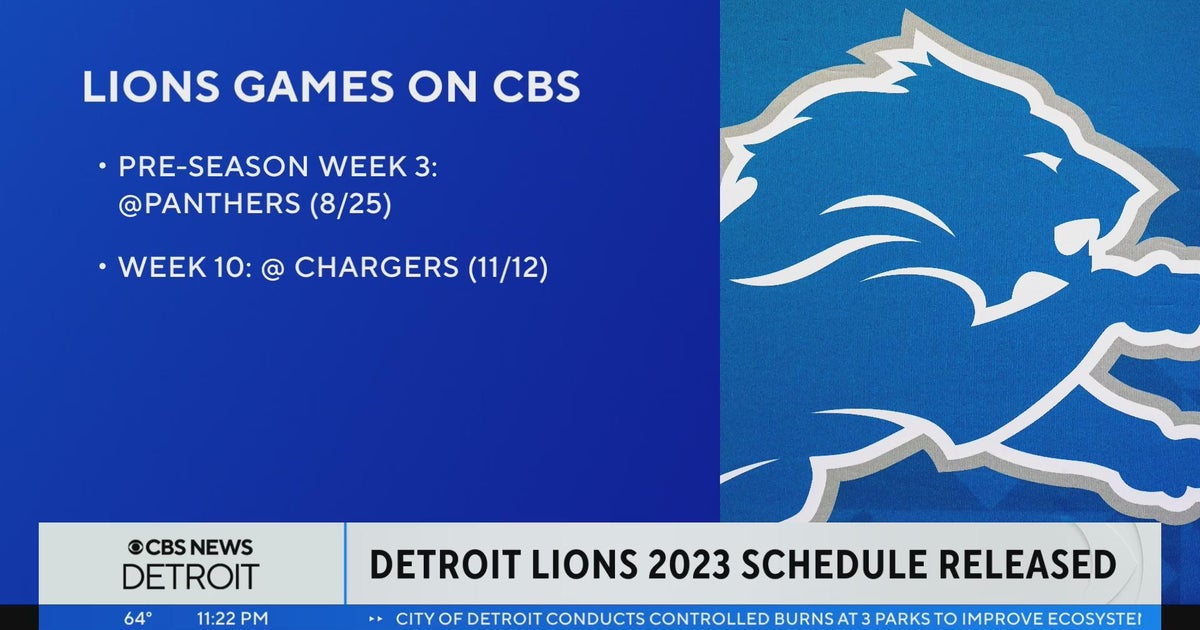 Detroit Lions 2023 schedule released - CBS Detroit