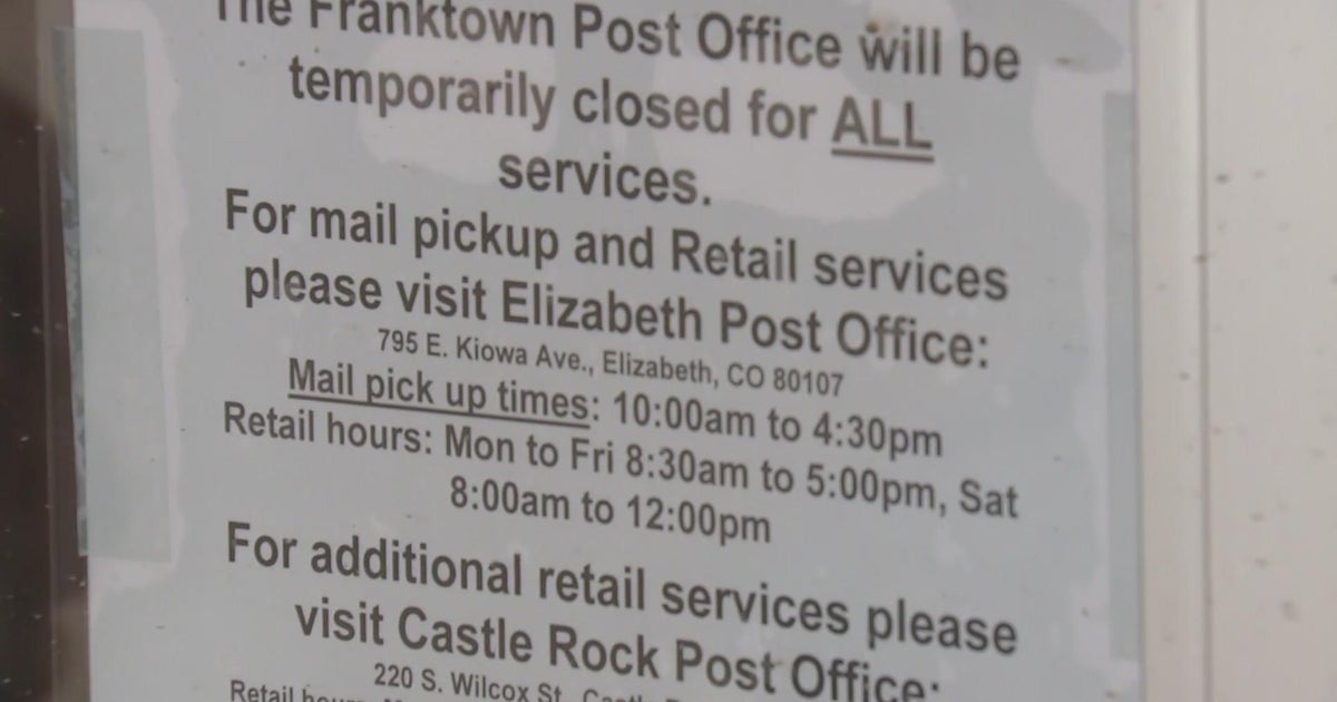 Franktown Post Office suffers hail damage, flooding - CBS Colorado