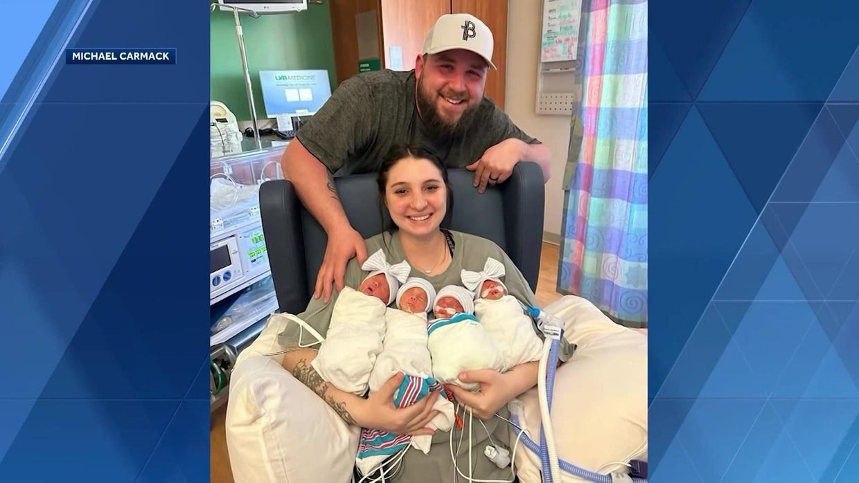 Woman gives birth to 2 sets of identical twins - CBS Sacramento