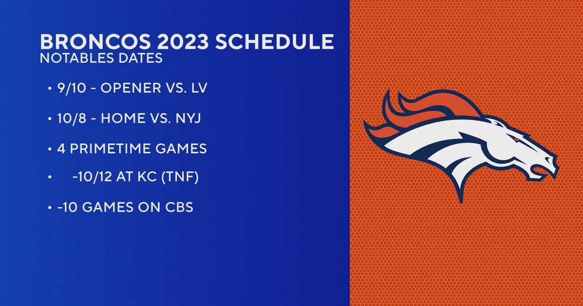 Broncos 2023 regular season schedule released - CBS Colorado
