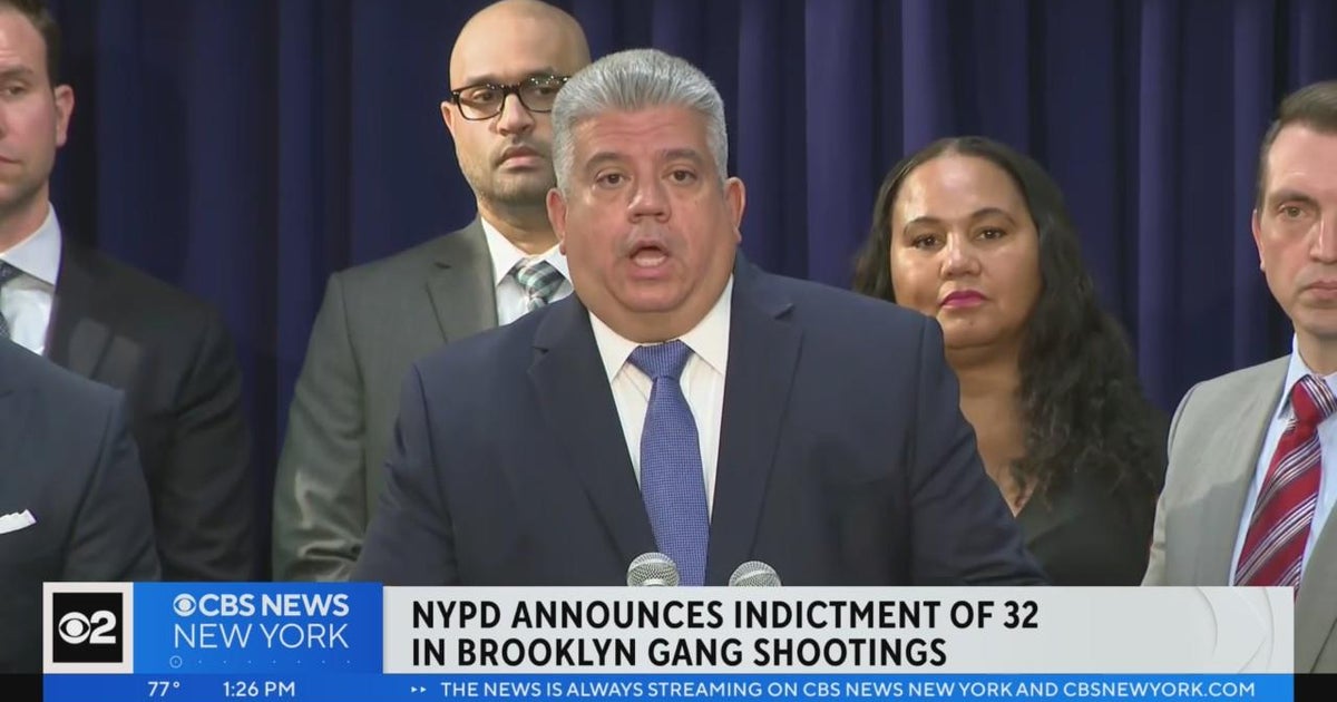 NYPD announces indictments of 32 in Brooklyn gang shootings - CBS New York
