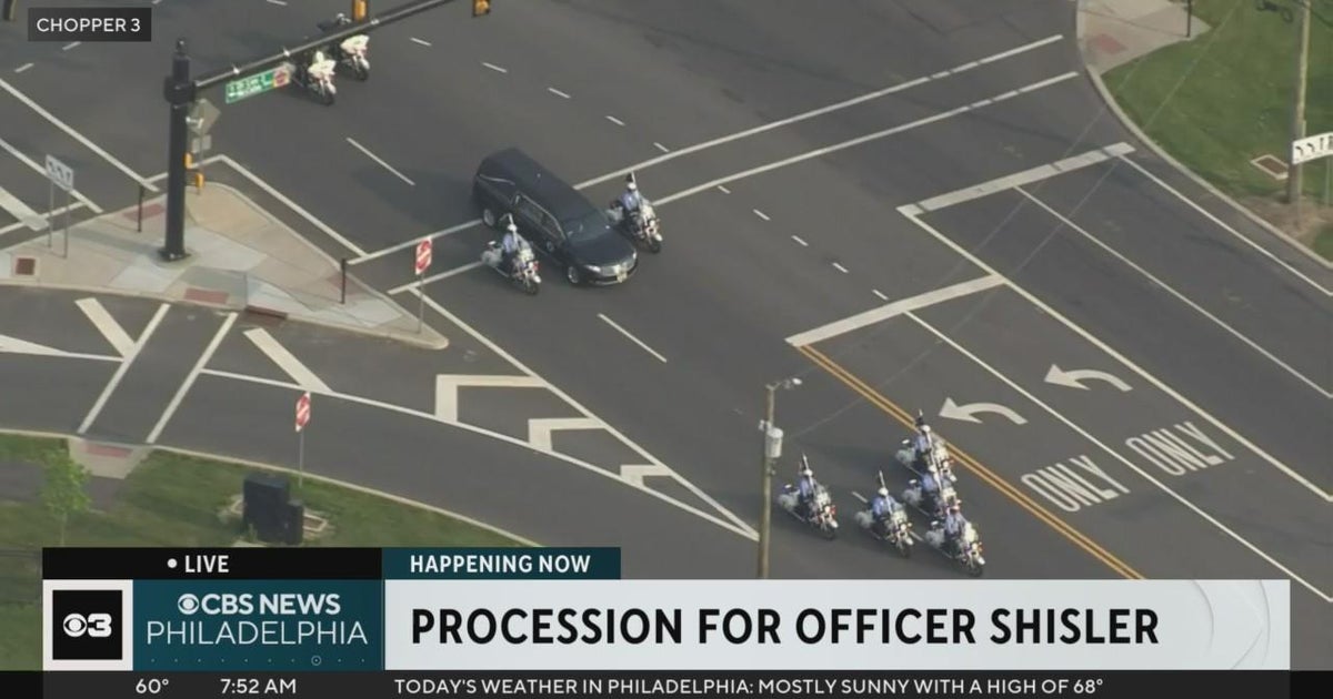 Procession for fallen Deptford police officer Bobby Shisler - CBS ...