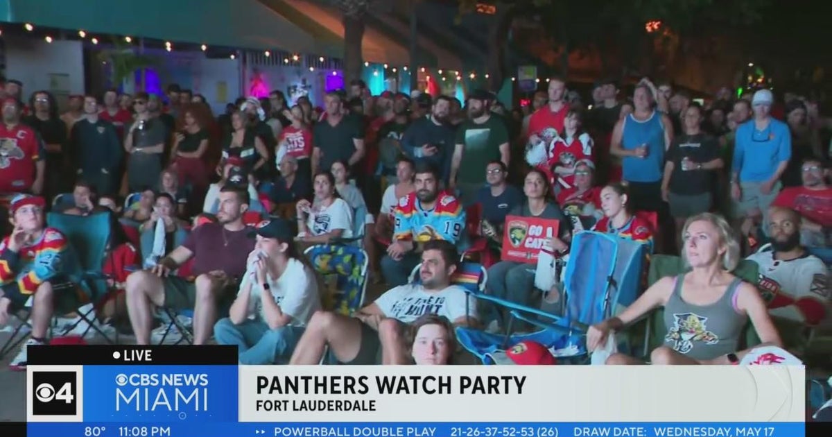 Panthers Watch Party held in Fort Lauderdale - CBS Miami
