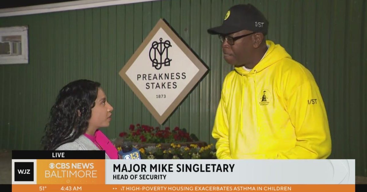Major Mike Singletary on security at Preakness - CBS Baltimore