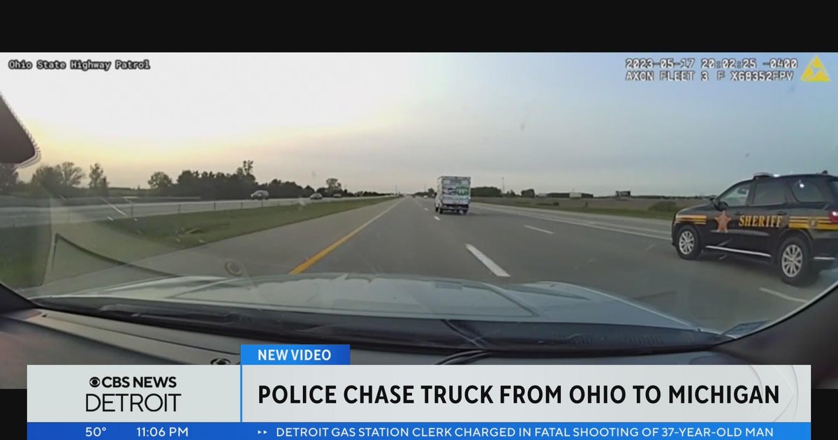 Police chase truck from Ohio to Michigan - CBS Detroit