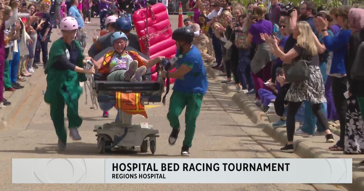 Bright Spot: Hospital bed racing at Regions - CBS Minnesota