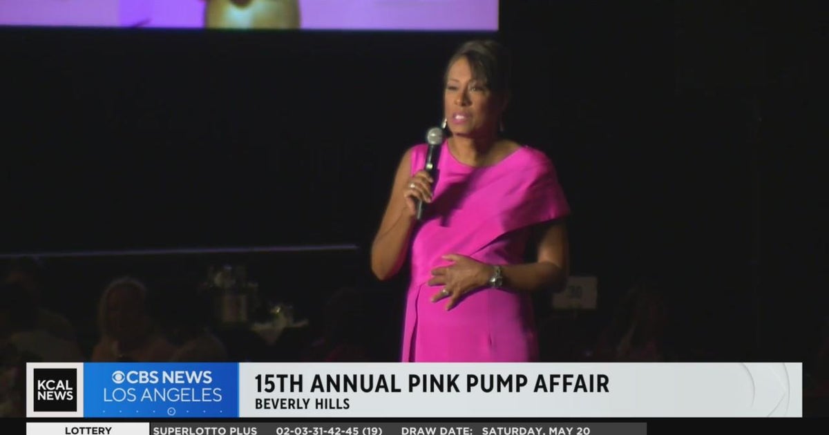 KCAL's Pat Harvey emcees 15th annual Pink Pump Affair in Beverly Hills - CBS Los Angeles