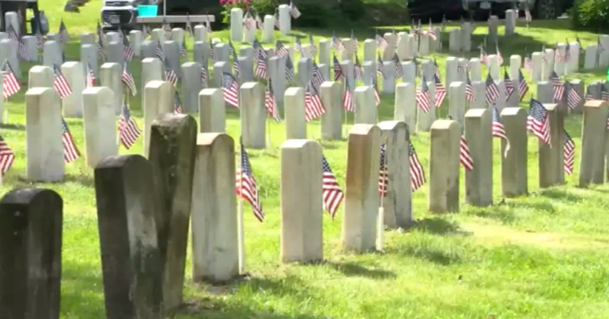 Man cleaning every veteran's tombstone at Springdale Cemetery - CBS Chicago