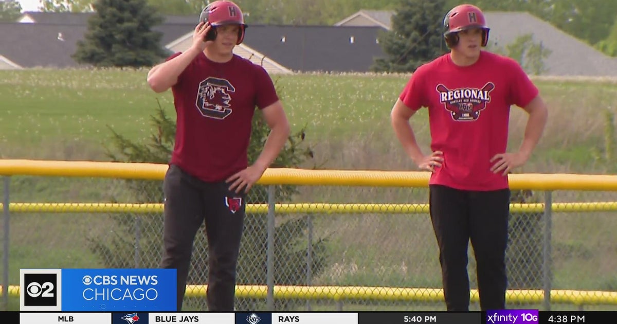 Seeing double: twins lead powerhouse Huntley H.S. baseball team - CBS ...