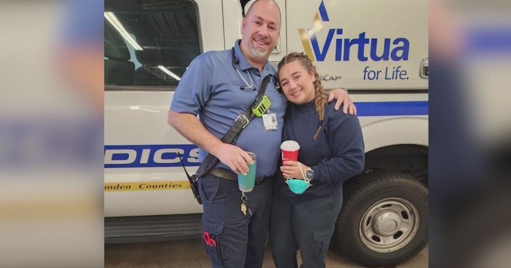 Daughter following father's footsteps, becomes EMT - CBS Philadelphia
