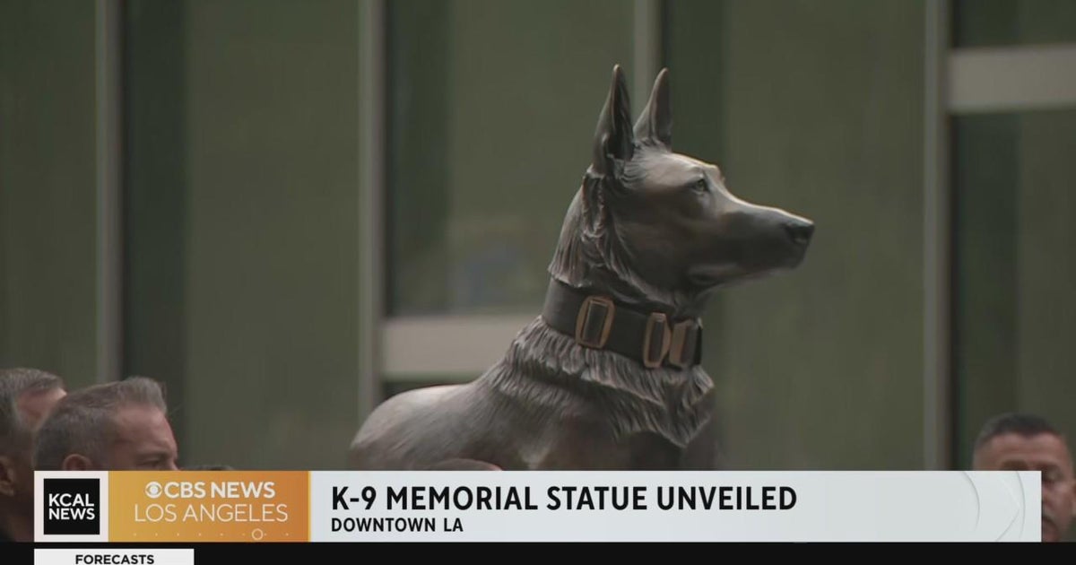 LAPD K9 memorial statue unveiled - CBS Los Angeles