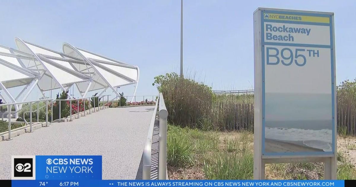 Rockaway Beach opens with millions of dollars in new amenities - CBS ...