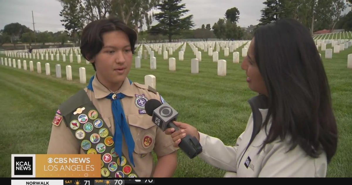 A talk with L.A. National Cemetery flag placement ceremony volunteer ...