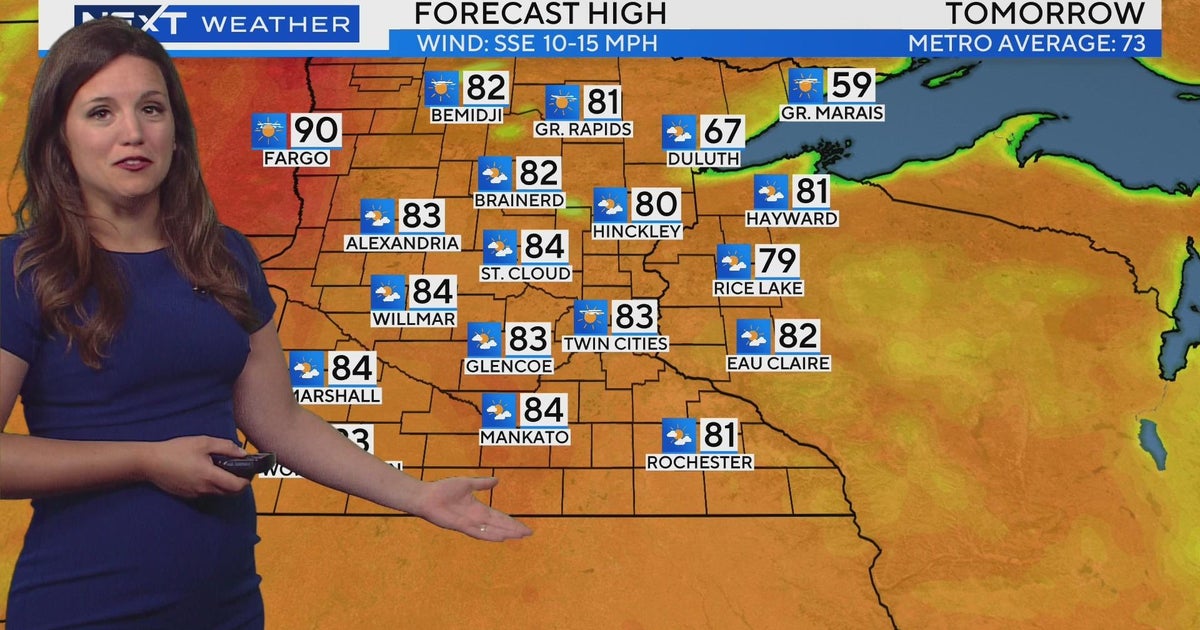 NEXT Weather: Above-average temps, sunny Memorial Day - CBS Minnesota