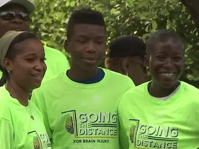 Ralph Yarl walks for brain injury awareness weeks after getting shot in ...