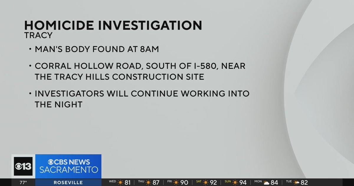 Investigators find body in Tracy - CBS Sacramento