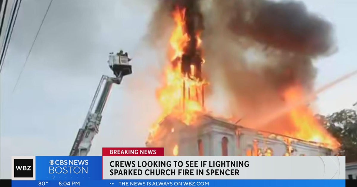 Firefighters investigating if lightning sparked Spencer church fire ...
