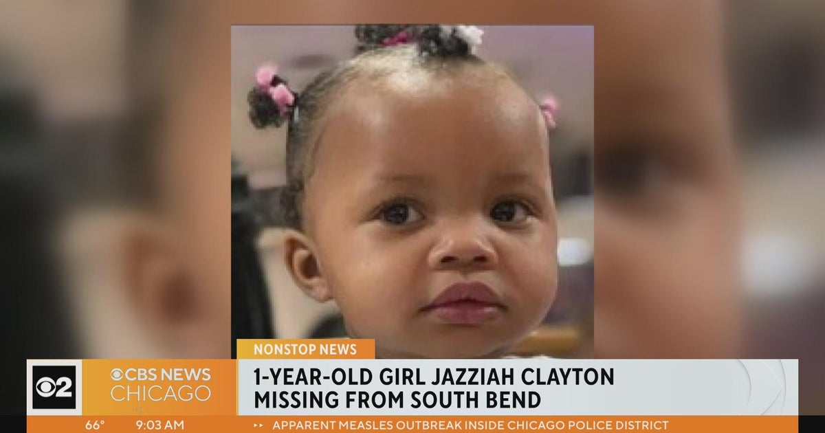 1-year-old girl Jazziah Clayton missing from South Bend - CBS Chicago