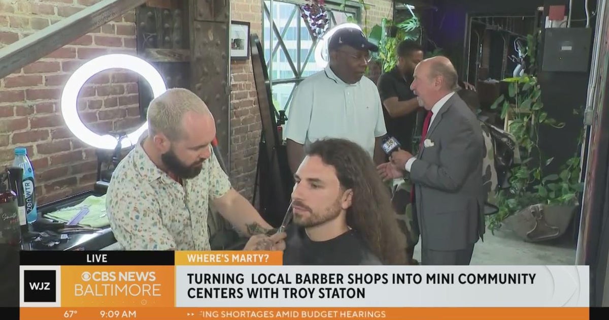 Where's Marty? With Troy Staton turning barber shops into mini community centers - CBS Baltimore
