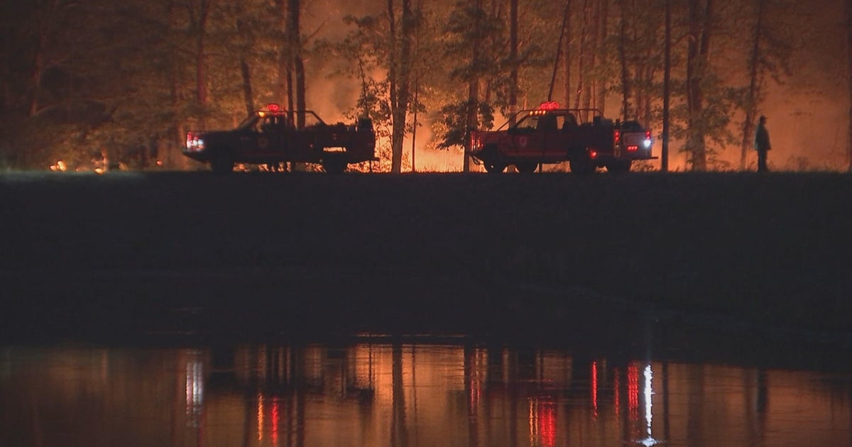 Wildfire burning in Jackson Township, Ocean County - CBS Philadelphia