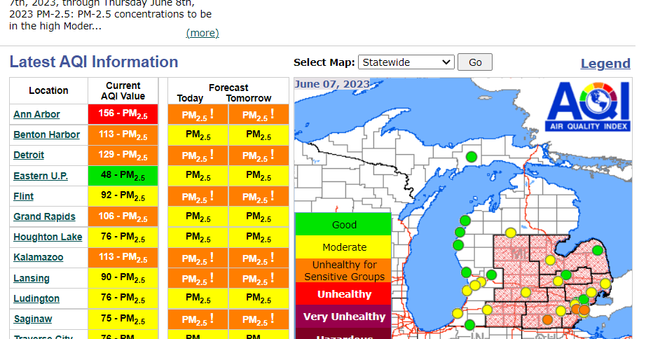 EGLE issues air quality action day advisory for southeast Michigan ...