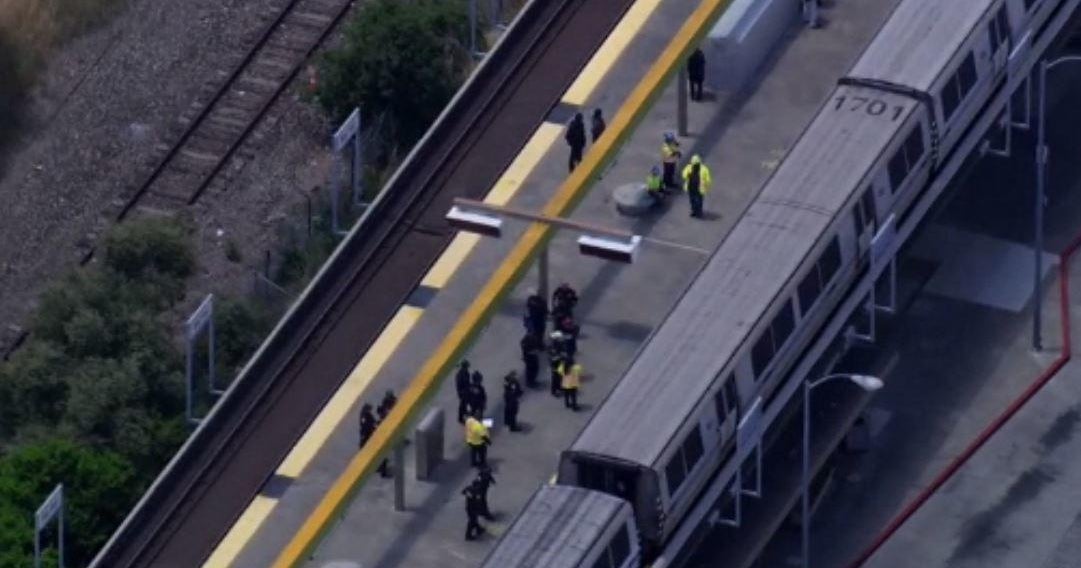 Raw video: Scene of fatal BART train collision with person on tracks at ...