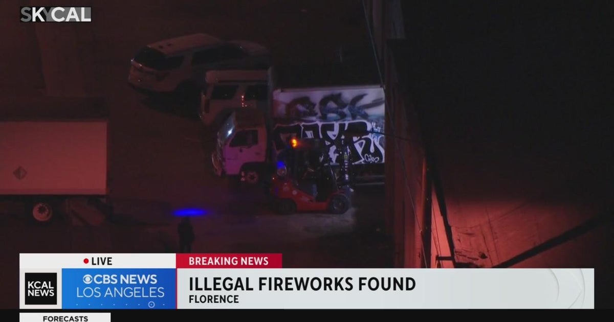 LAPD seize illegal fireworks stash in Florence - CBS Los Angeles