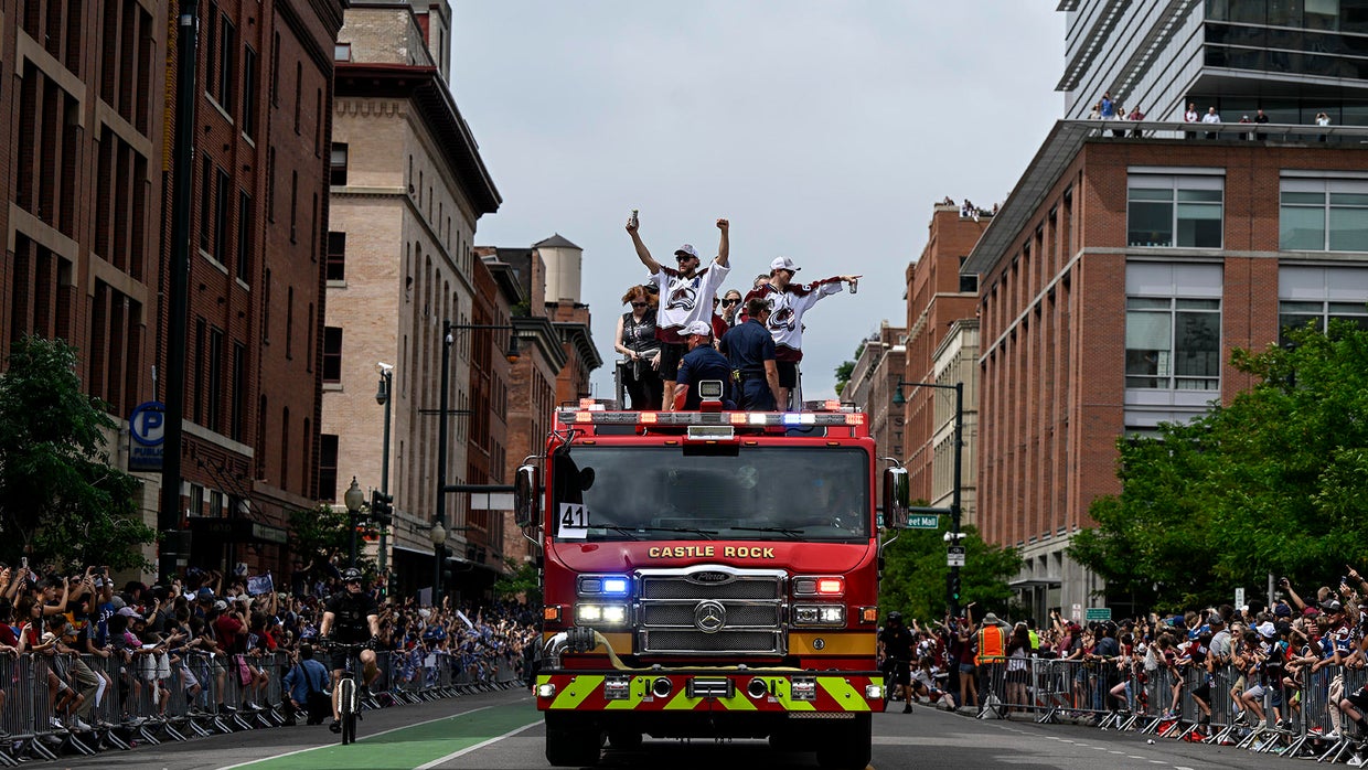 Nuggets parade through downtown Denver to celebrate the NBA ...