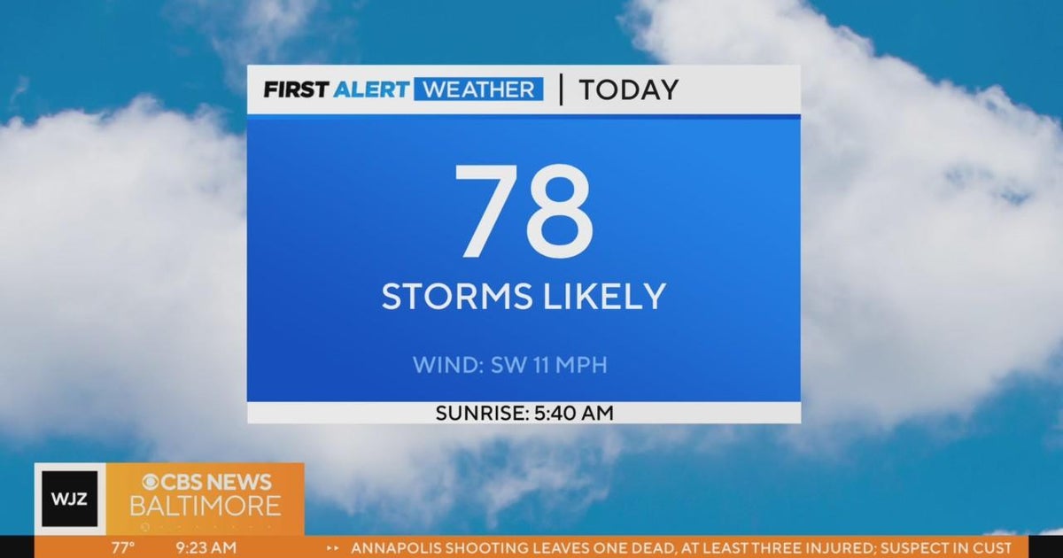 Meteorologist Tim Williams has your Monday morning forecast - CBS Baltimore