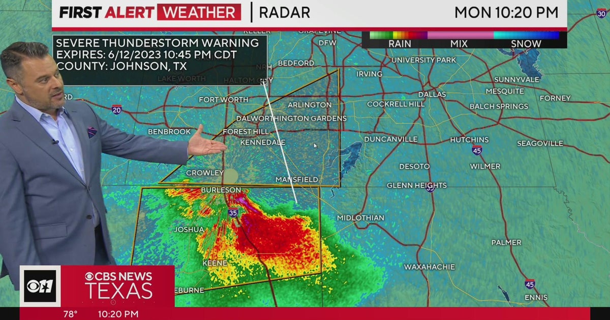 Severe storms with hail, damaging winds roll through North Texas - CBS ...