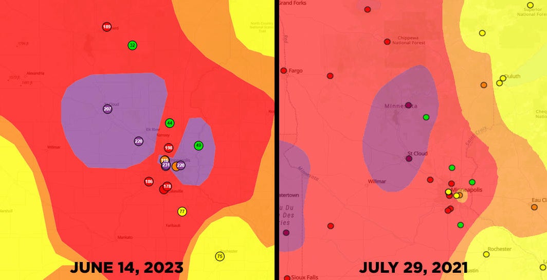 Minnesota enduring country's worst air quality due to wildfire smoke ...