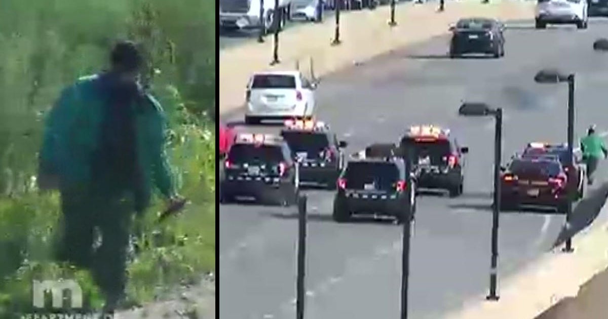 Police Use Less Lethal Round On Knife Wielding Man Walking Along St