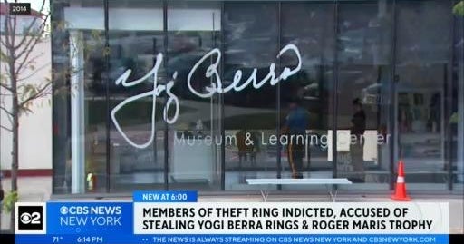 Members of theft ring accused of stealing Yogi Berra rings & more - CBS ...
