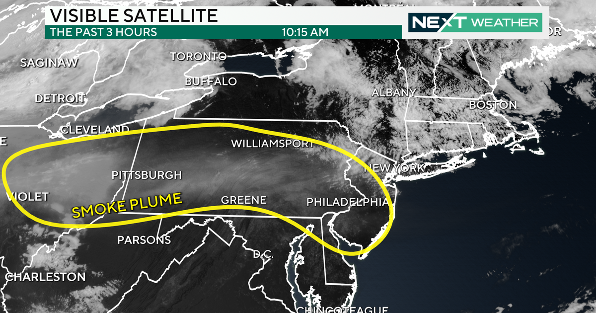Canada wildfire smoke back in Philadelphia: smoke forecast, maps - CBS ...