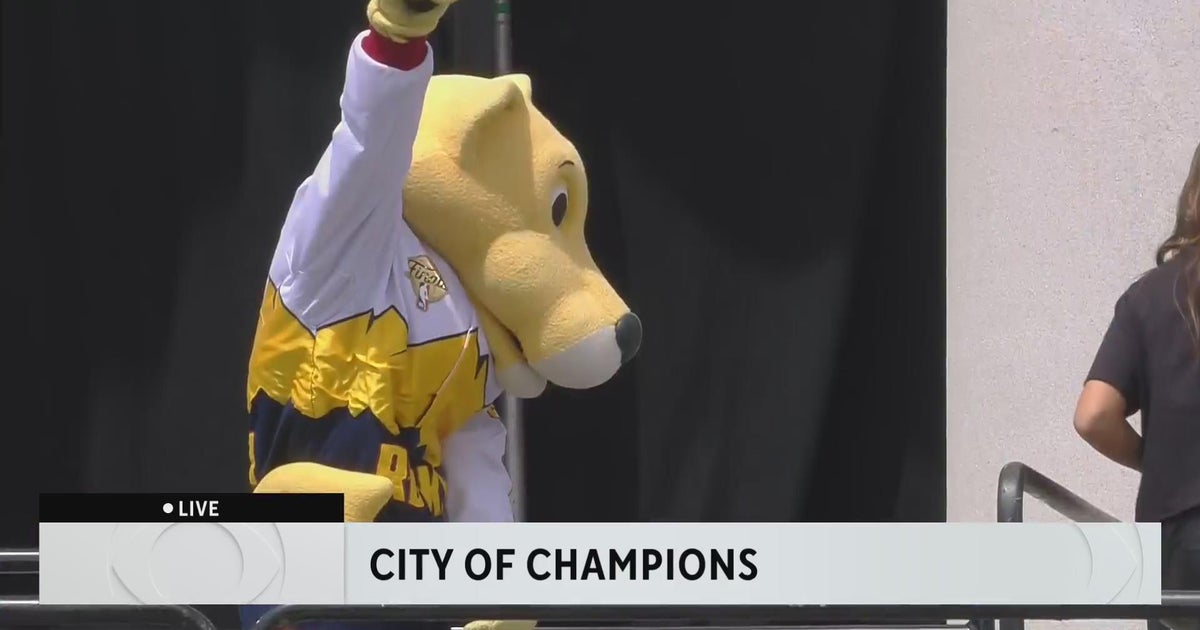 Denver Nuggets mascot Rocky celebrates with fans during the NBA ...