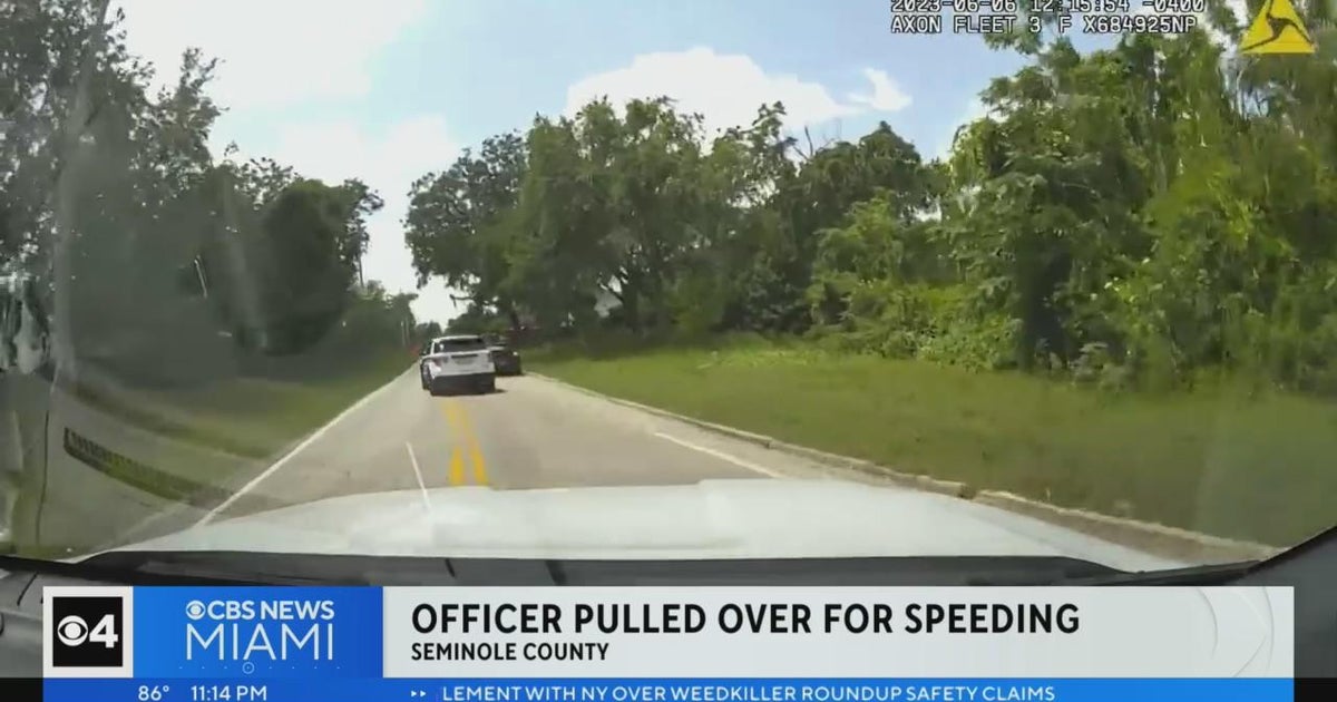 Orlando officer pulled over for speeding - CBS Miami