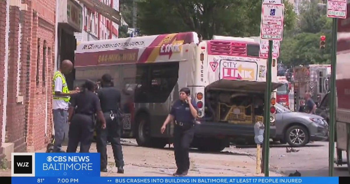 Bus crashes into building in Baltimore, at least 15 people taken to ...