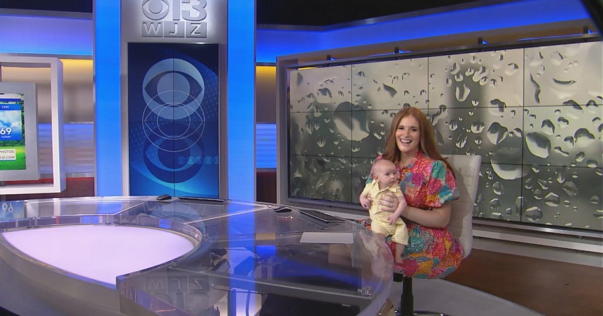 First Alert Meteorologist Meg McNamara brings Baby Teddy to visit WJZ ...