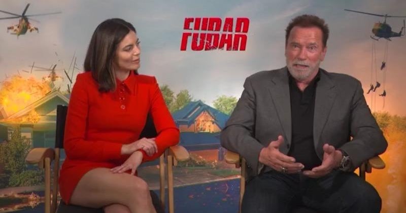 Arnold Schwarzenegger and Monica Barbaro from "Fubar" and Danny Elfman ...