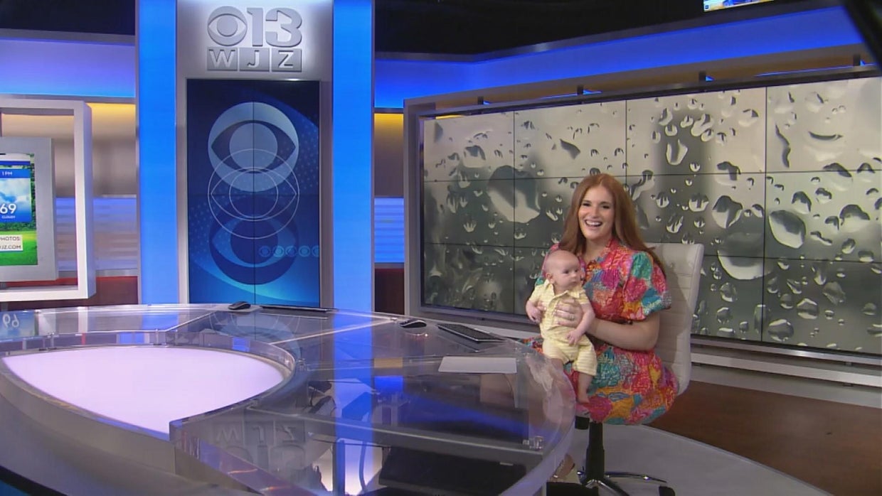 First Alert Meteorologist Meg McNamara brings Baby Teddy to visit WJZ ...