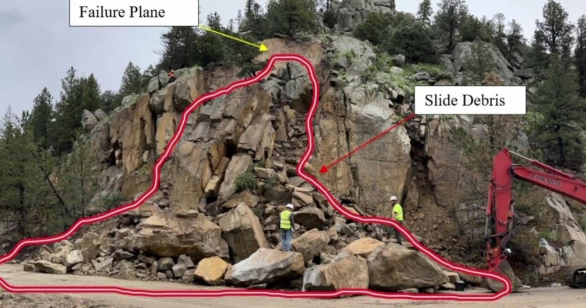Highway 7 back open after large rock slide near Allenspark - CBS Colorado