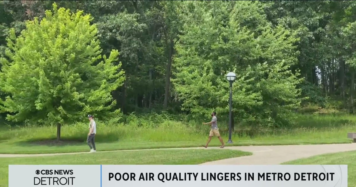 Dangerous air quality levels persist in Michigan as Canadian wildfires rage - CBS Detroit