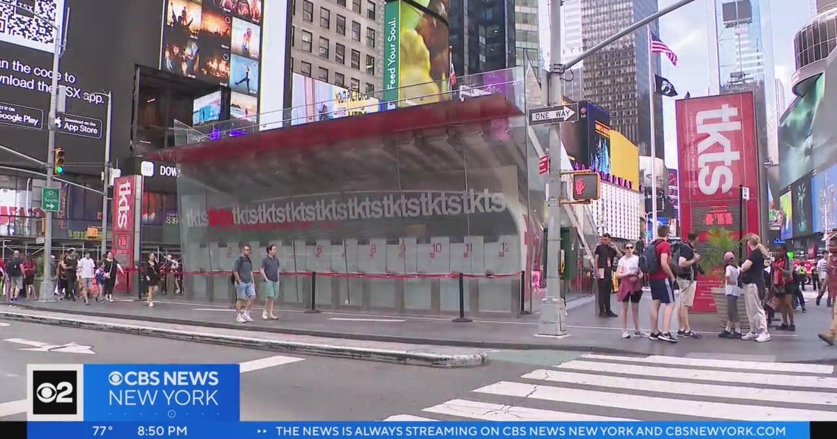 TKTS booth in Times Square celebrating 50th anniversary - CBS New York