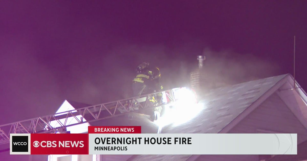 Video: Crews battle overnight house fire in Minneapolis - CBS Minnesota