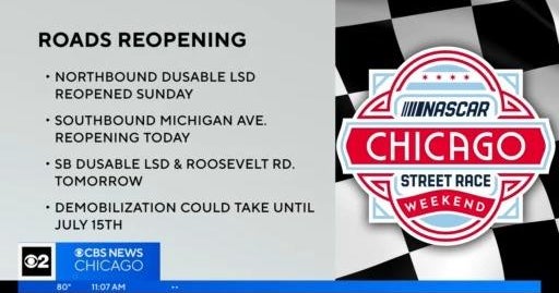 Chicago reopens DuSable Lake Shore Drive, after NASCAR - CBS Chicago
